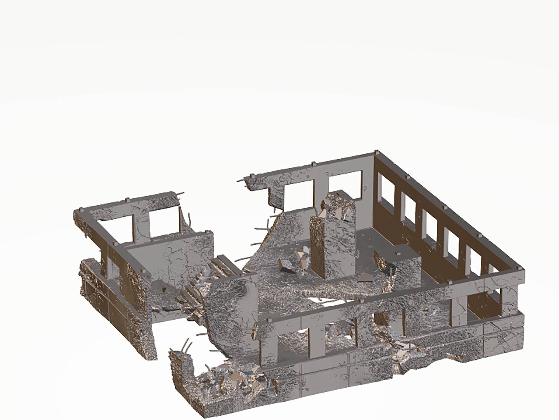 3D STL File Model Destroyed Building 1 for 3D Printing - Etsy