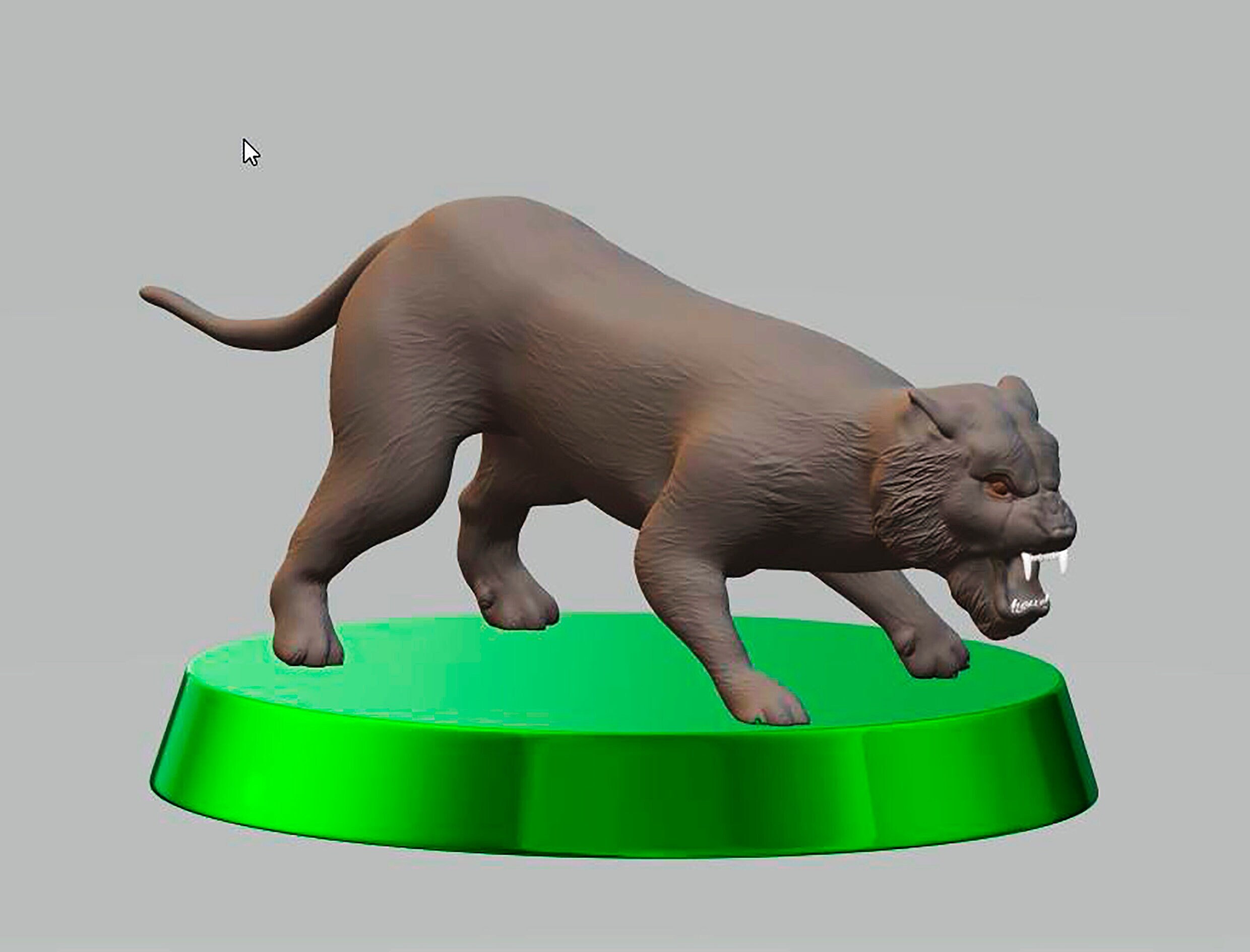 3D STL File Model Saber Tooth Tiger Diorama for 3D Printer - Etsy