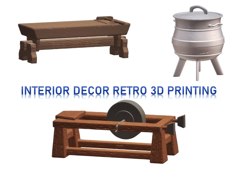 3D STL Files Models Interior Decor Retro II for 3D Printing - Etsy