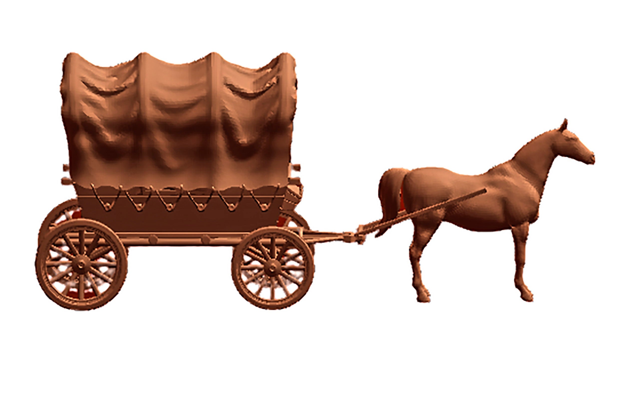 3D STL File Model Wild West Carriages and Horses for 3D Printing - Etsy