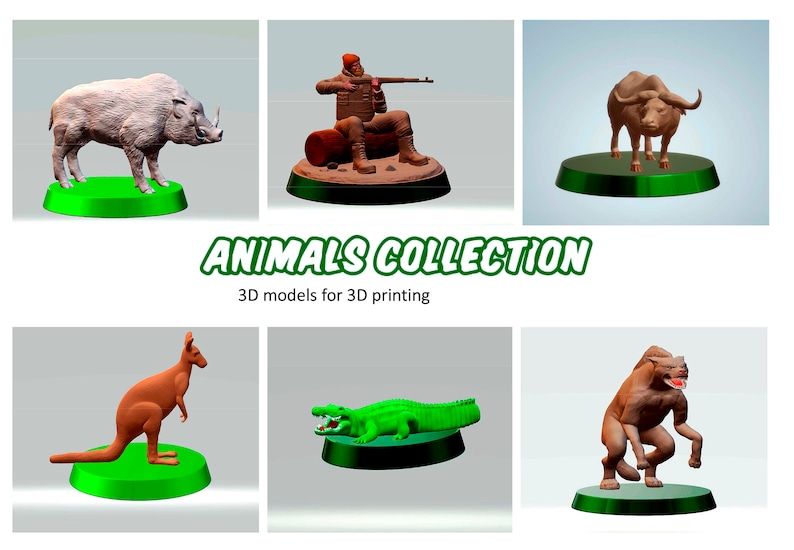 3D STL Files Animal Collection 3D Printing - Etsy