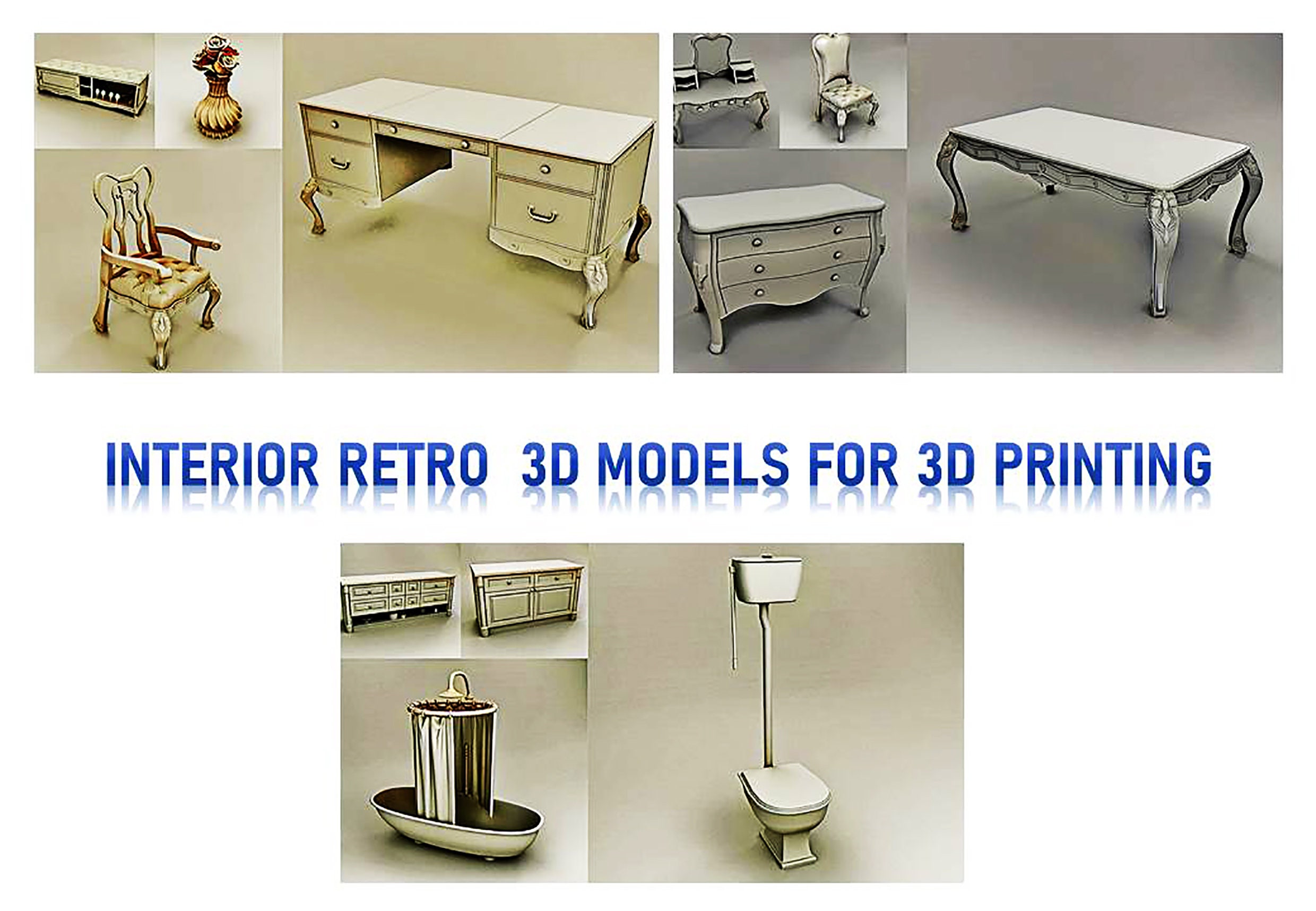 3D STL Files Models Interior Decor Retro for 3D Printing Resin - Etsy