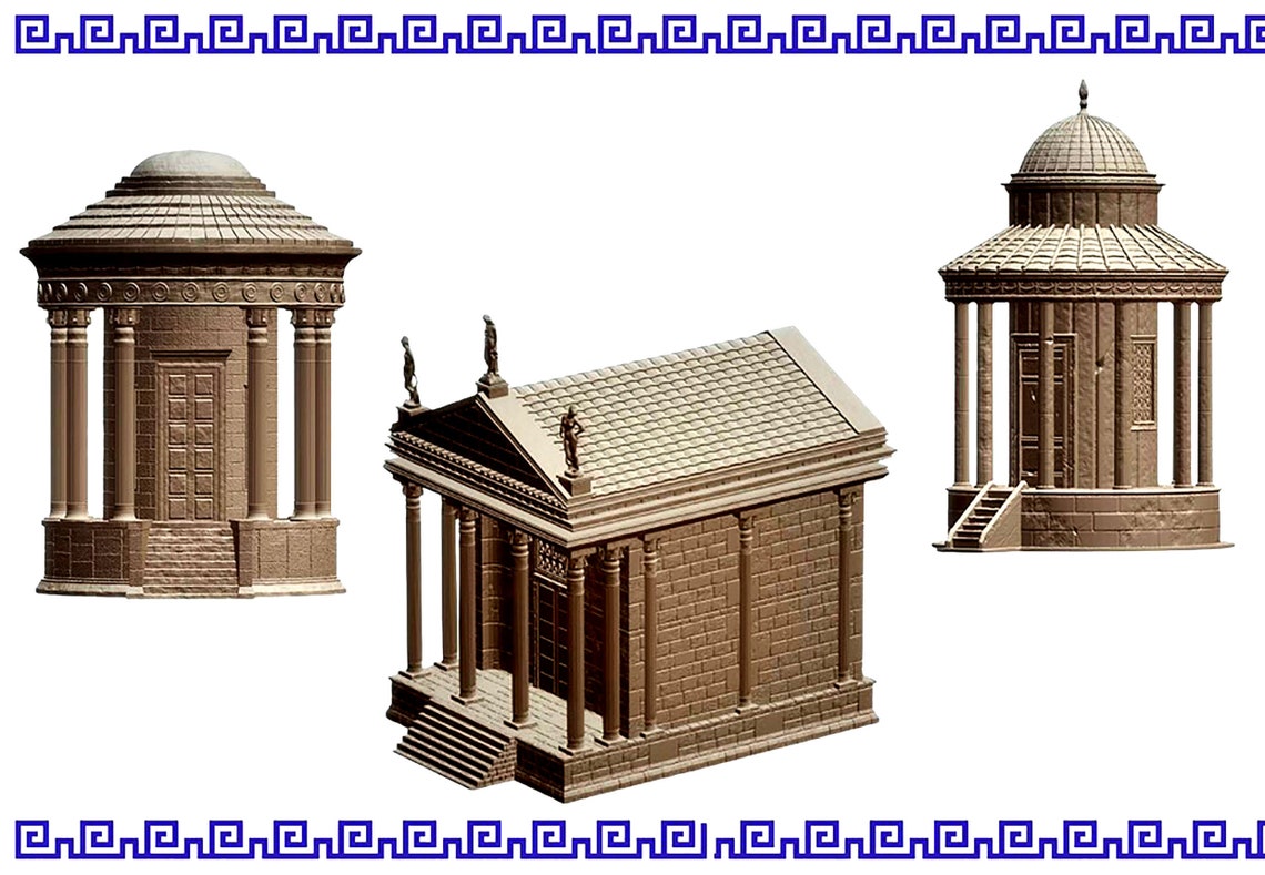 3D STL Files Model Greek Architecture for 3D Printing - Etsy