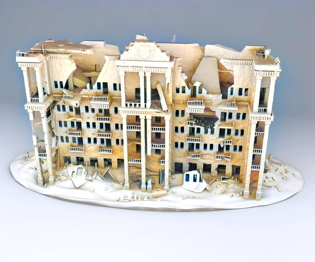 3D STL File Model Destroyed Building 3 for 3D Printing - Etsy