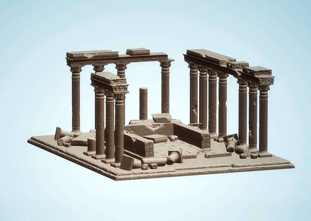 Modelo de archivo STL 3D de ruinas de templo griego para impresión 3D ...