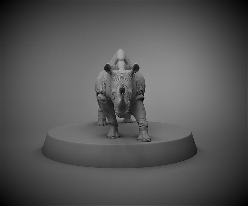 3D STL File Model Rhino Diorama for 3D Printer - Etsy Finland