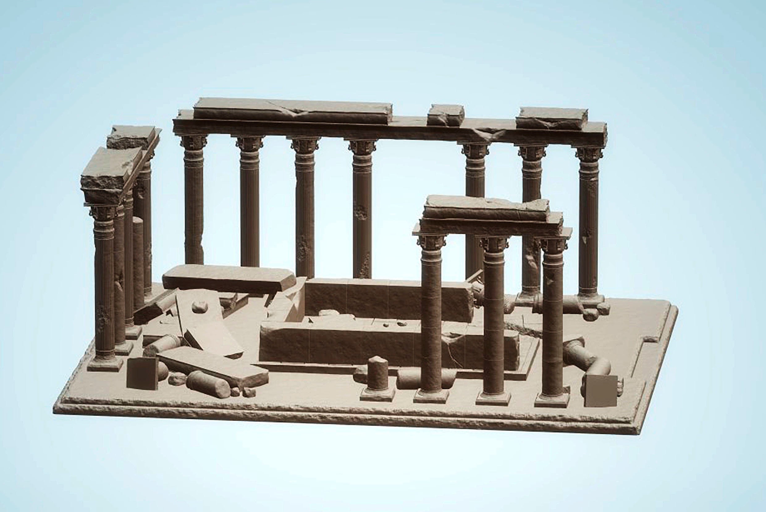 3D STL File Model Greek Temple Ruins for 3D Printing, Diorama, Wargame ...