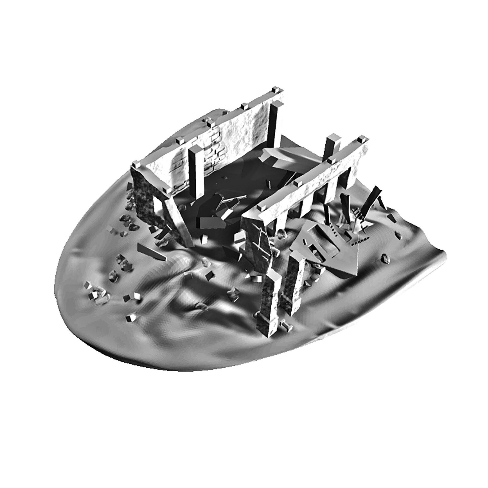 3D STL File Model Destroyed Building 3 for 3D Printing - Etsy