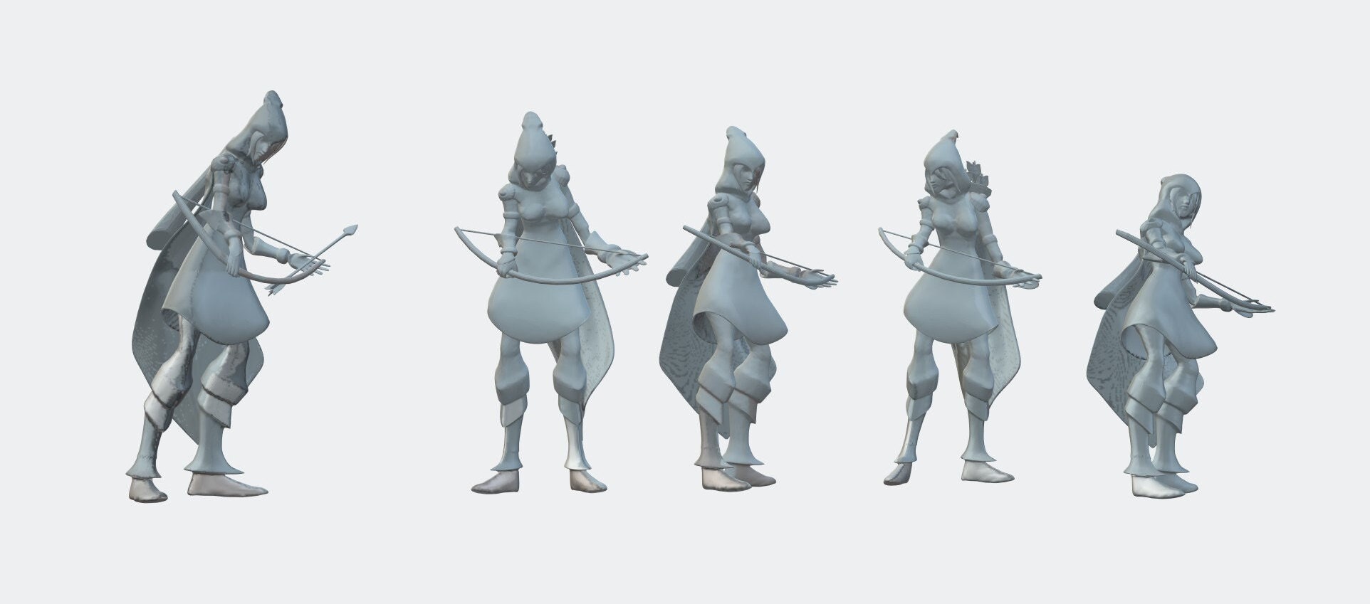 3D STL Files Models 5 Archers for Resin 3D Printing - Etsy