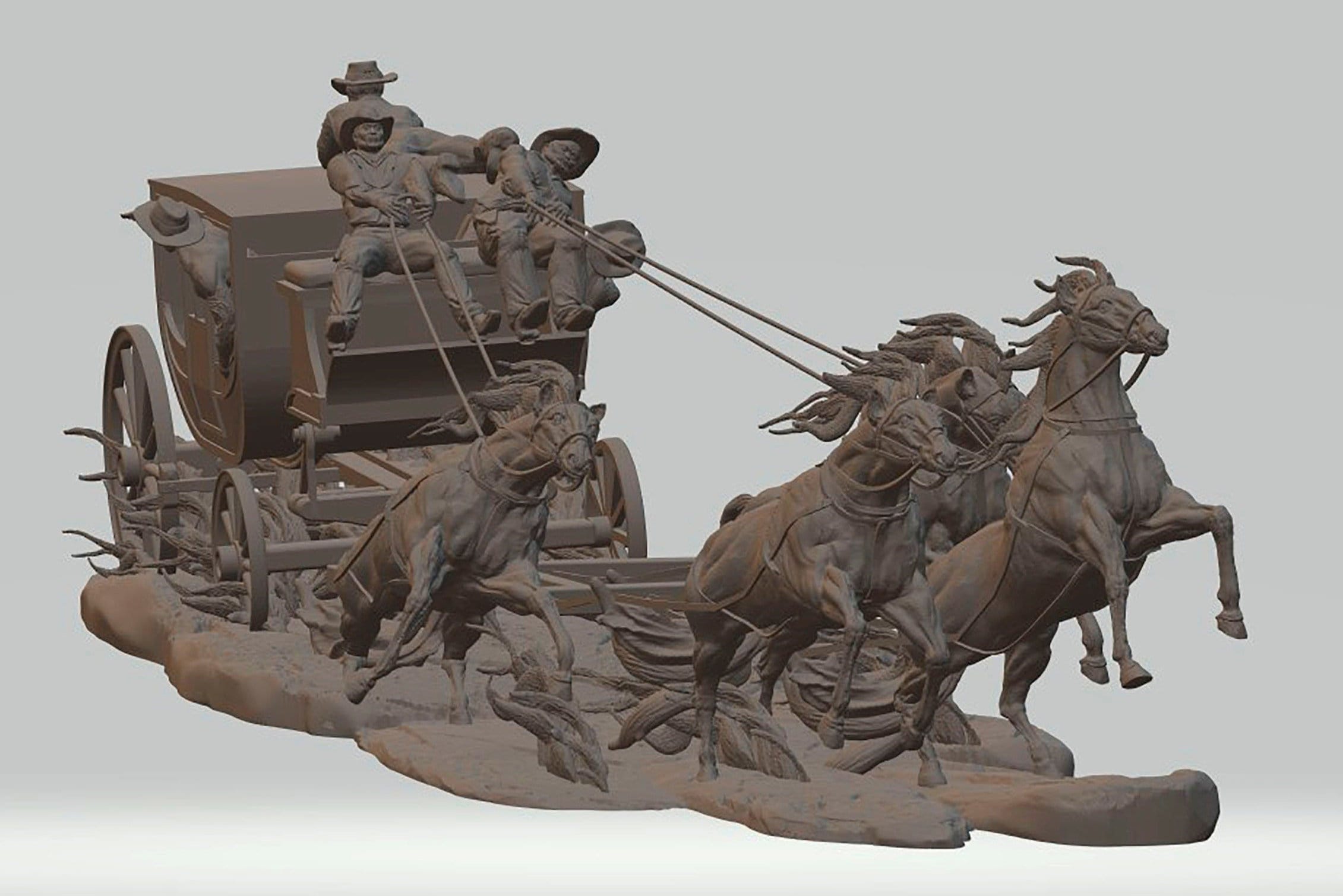 3D STL File Model Stagecoach Wild West for 3D Printing - Etsy