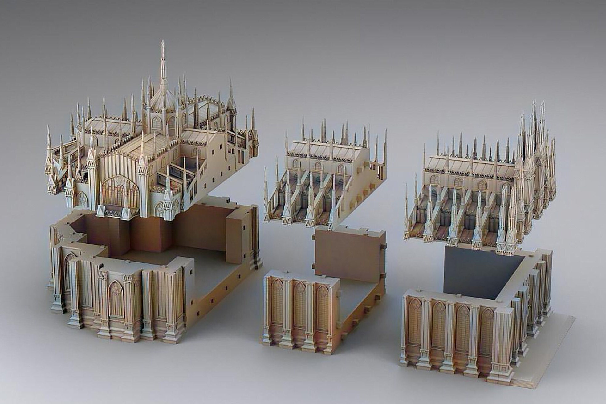 3D STL File Model Duomo Di Milano for 3D Printing | Etsy UK