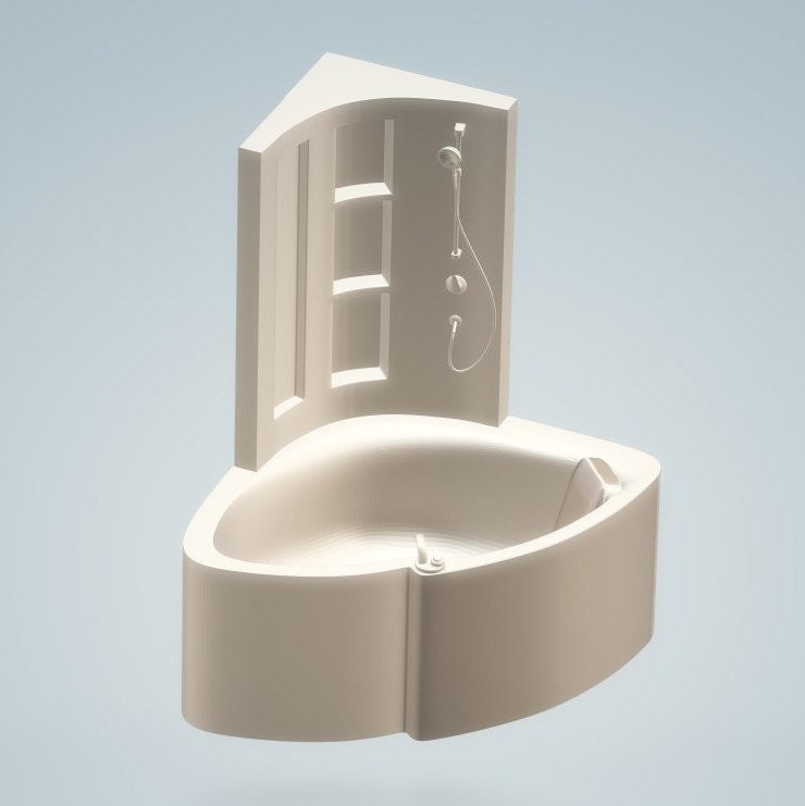 3D STL File Model Interior Decor Hydromassage Shower for 3D Printing ...