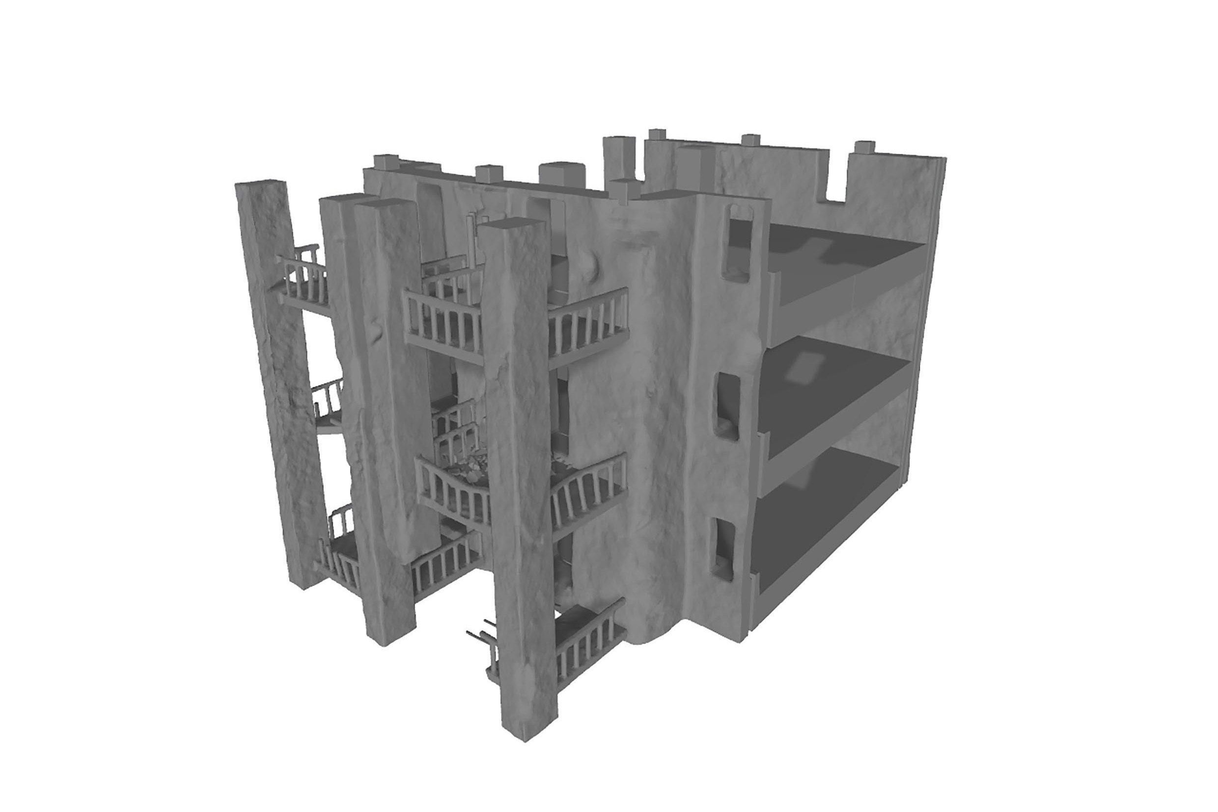 3D STL File Model Destroyed Building 3 for 3D Printing - Etsy