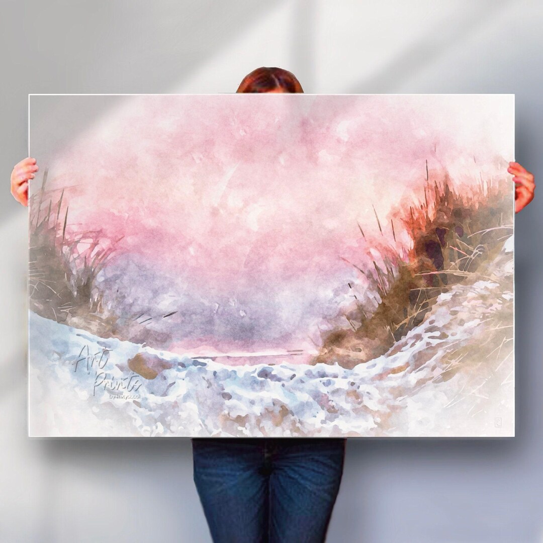 Formby Beach Watercolour Print: Tranquil Coastal Dune Art - Etsy UK