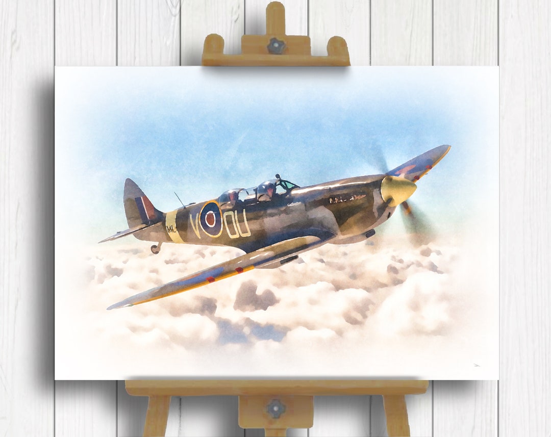 Supermarine Spitfire Above the Clouds Art Print Unframed Art - Etsy