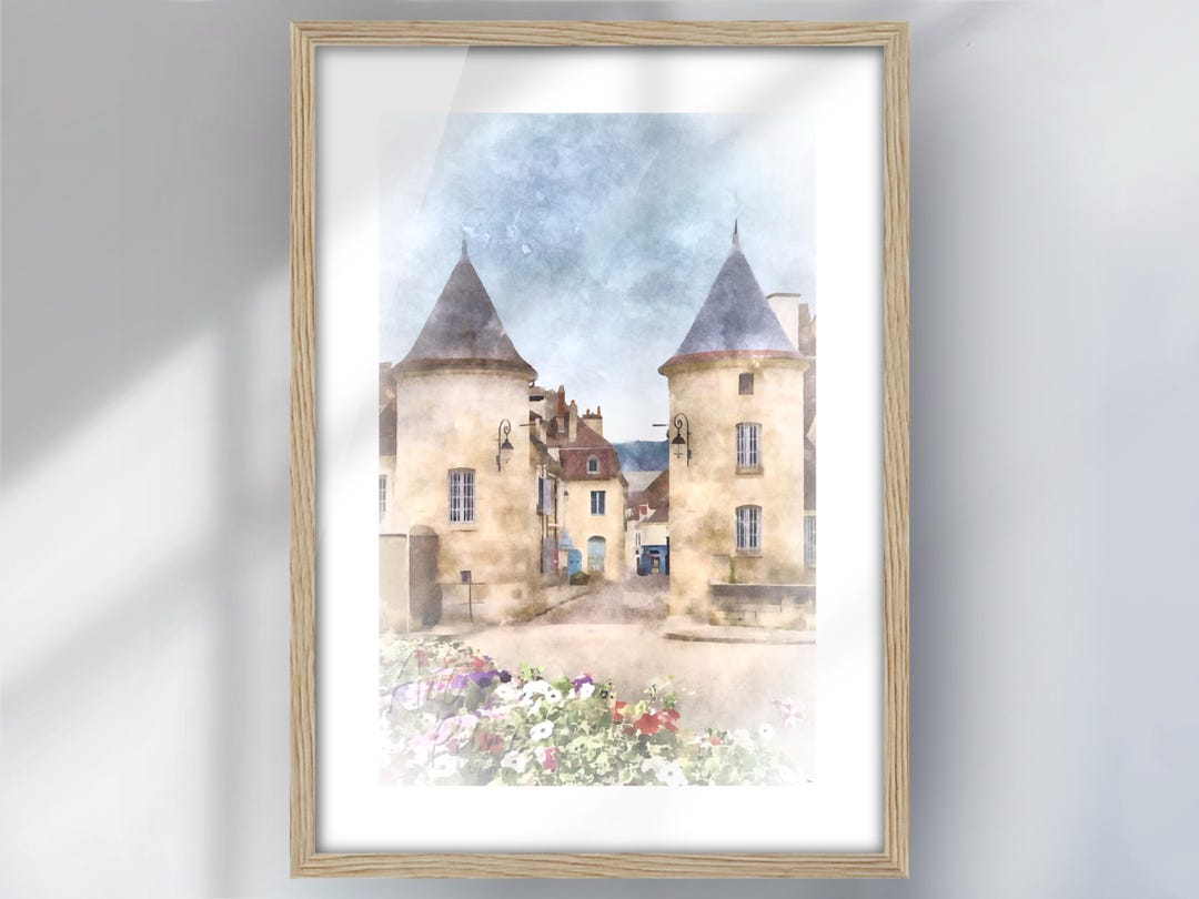 Chablis Art Print French Wine Region Vineyard Poster French Country ...