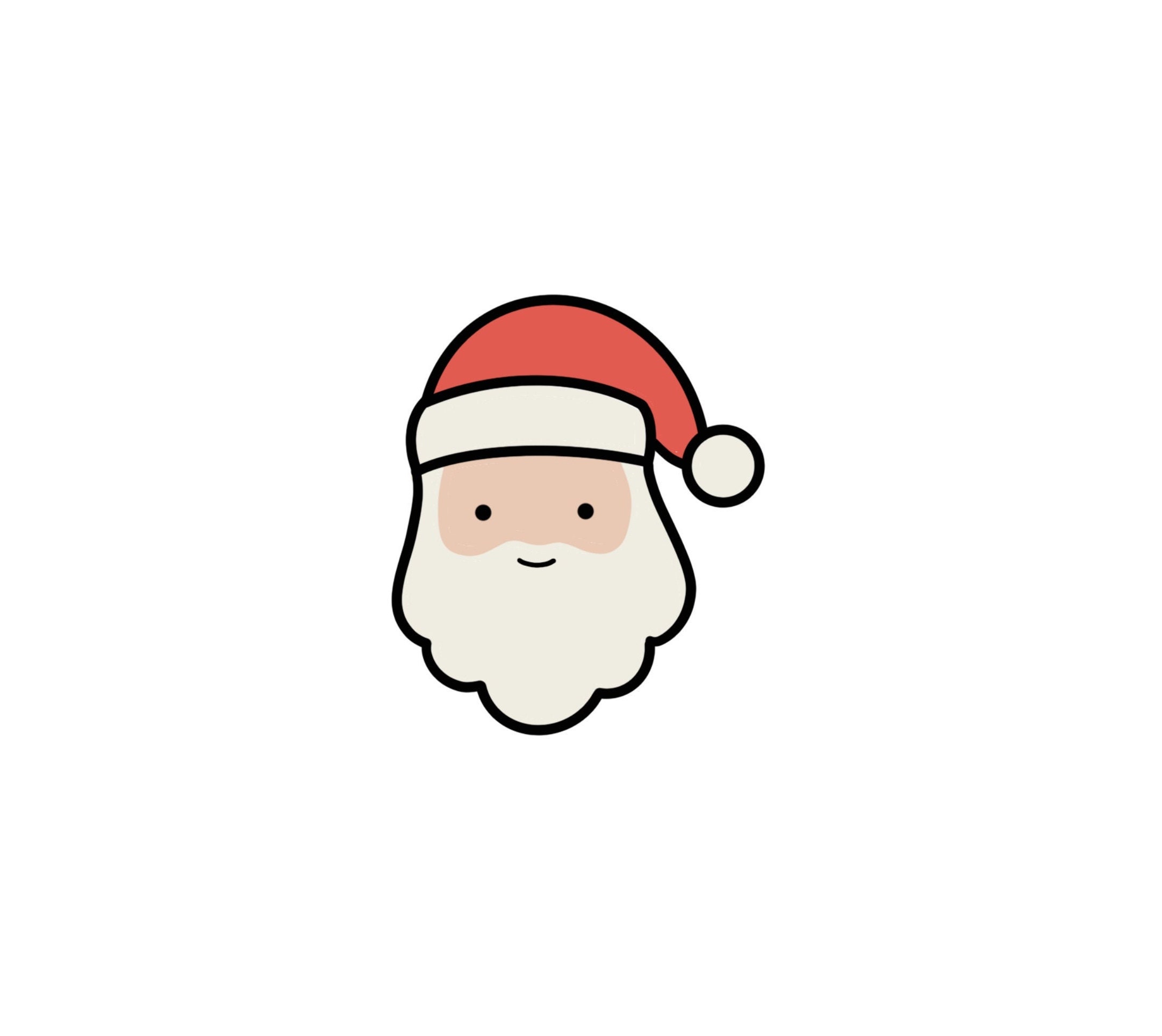 Santa Head - STL File Digital Download for at Home Cookie Cutter ...