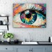 Colourful Eye Wall Art, Eye Glass Decor, Abstract Eye Glass, Rainbow ...