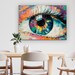Colourful Eye Wall Art, Eye Glass Decor, Abstract Eye Glass, Rainbow ...