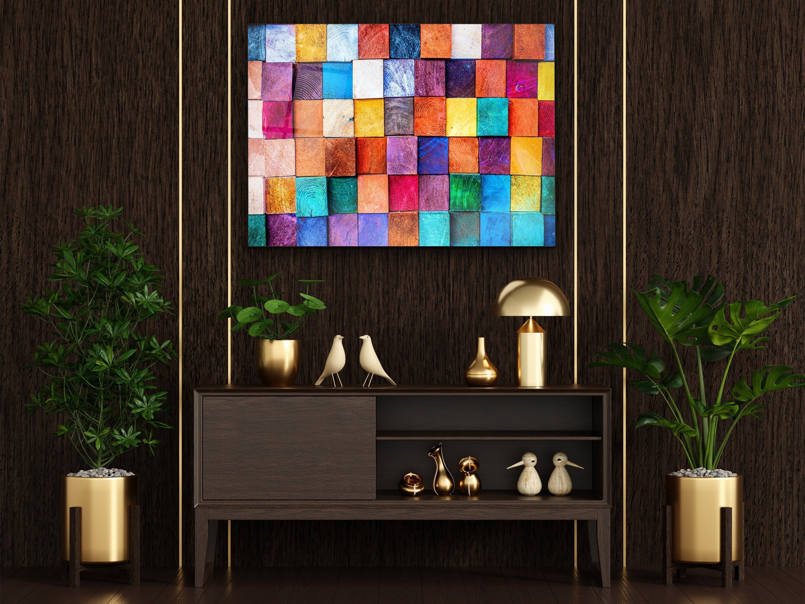 Tempered Glass Wall Art-glass Wall Decor-glass Printing Art-nature Wall ...