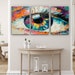 Colourful Eye Wall Art, Eye Glass Decor, Abstract Eye Glass, Rainbow ...