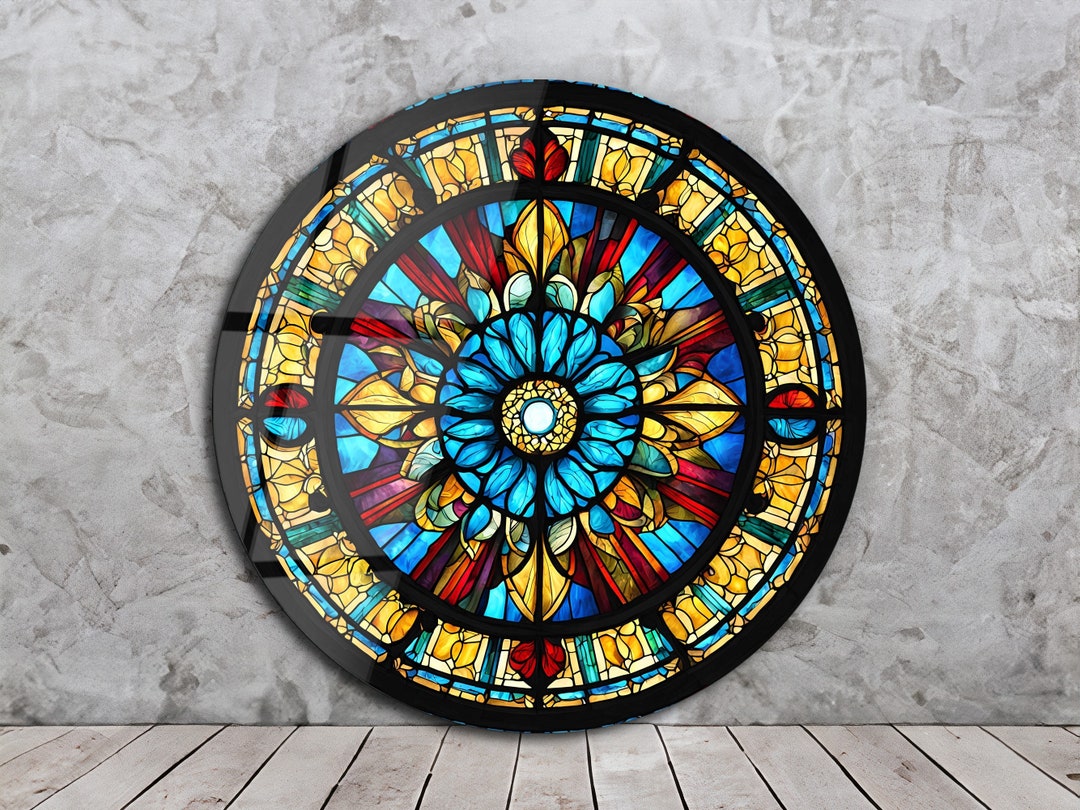 Mosaic Glass Wall Art,stained Glass Paint,abstract Wall Art,stained ...