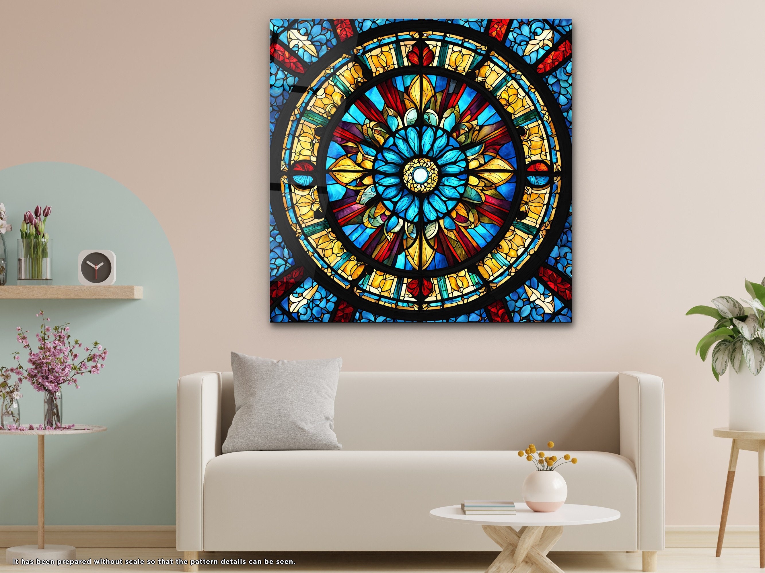 Mosaic Glass Wall Art,stained Glass Paint,abstract Wall Art,stained ...