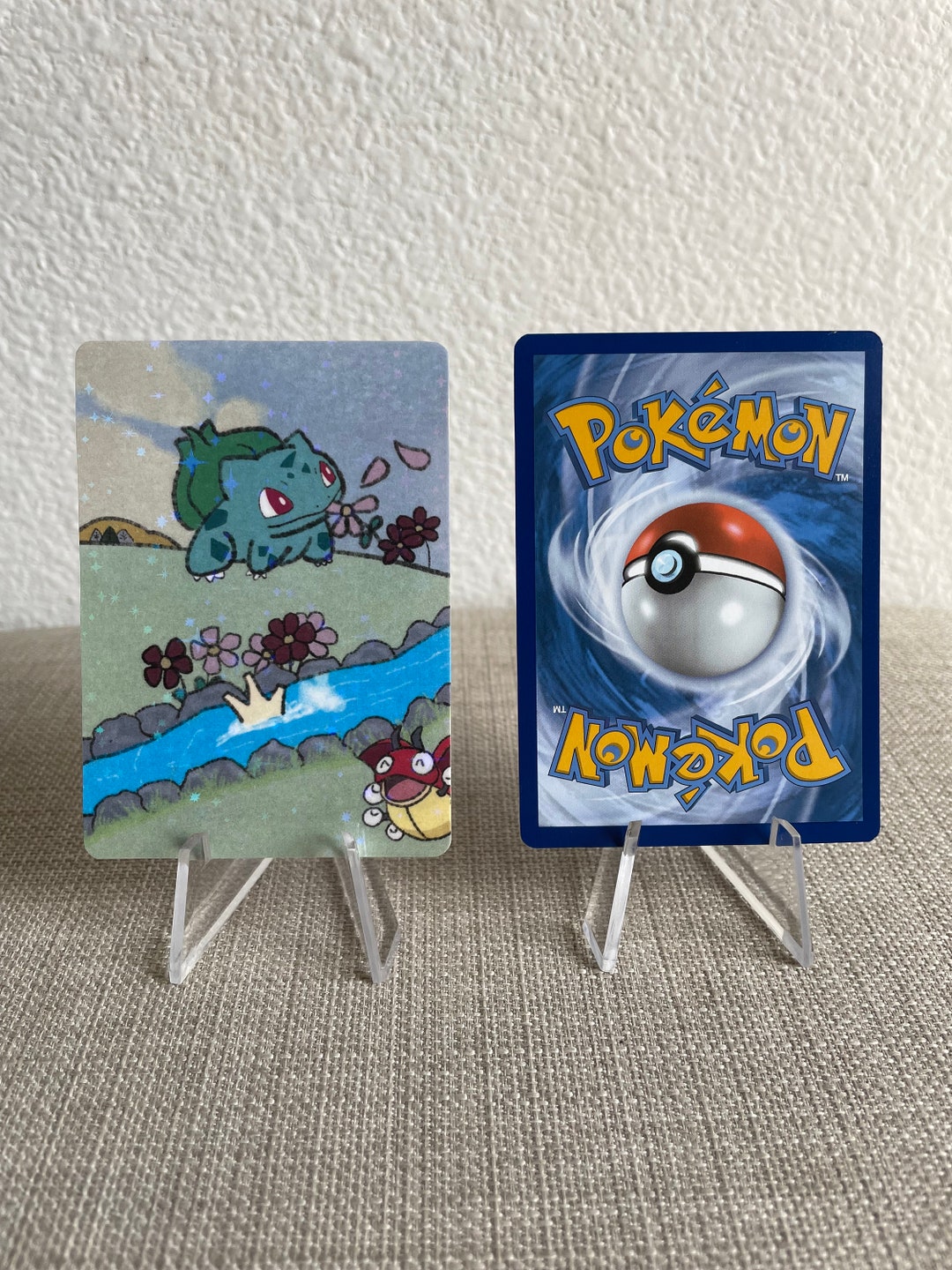 Pokemon Card Full Art Hand Drawn Bulbasaur - Etsy