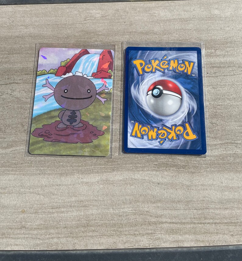 Pokemon Card Full Art Hand Drawn Paldean Wooper - Etsy