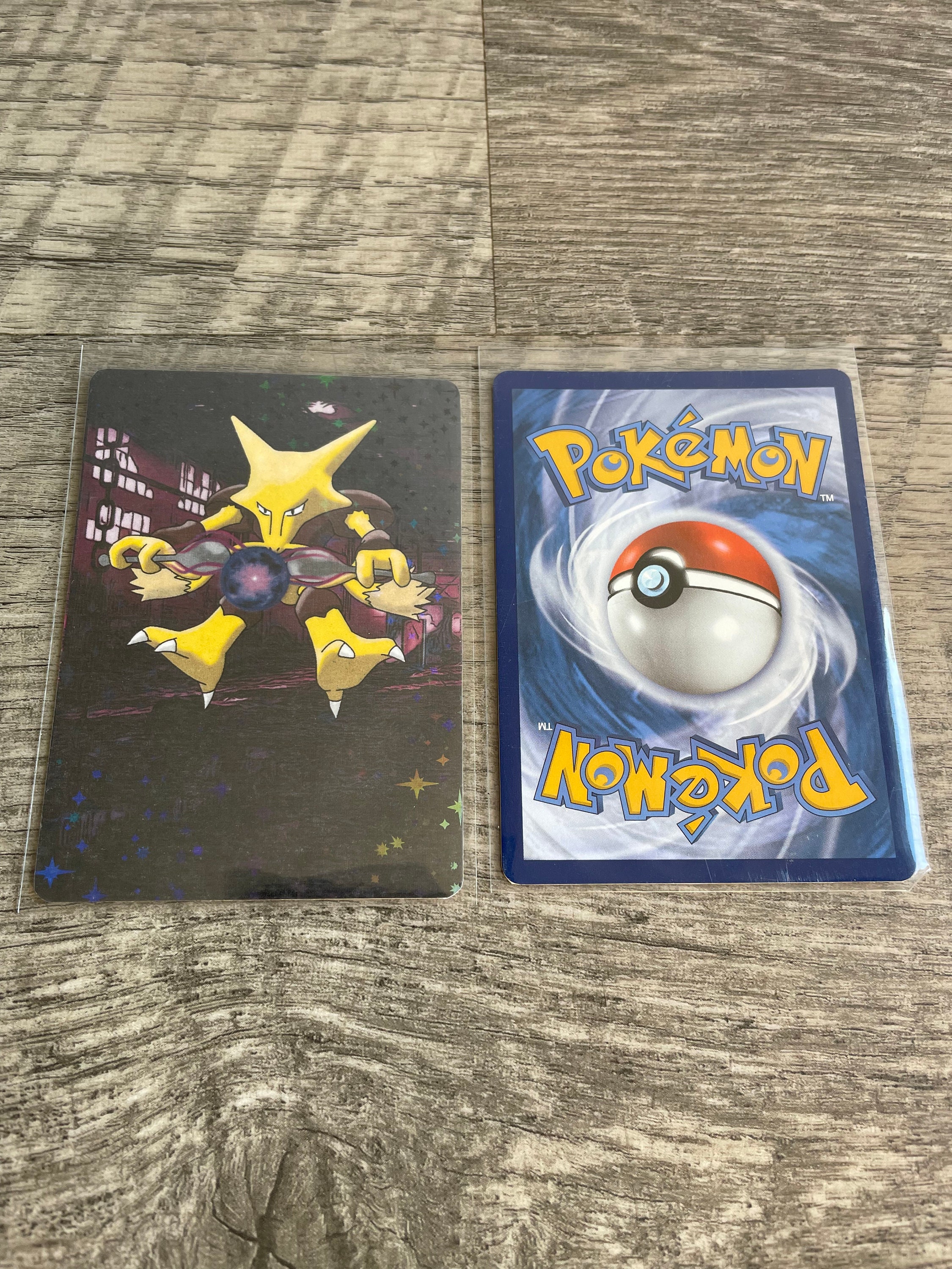 Pokemon Card Full Art Hand Drawn Alakazam - Etsy