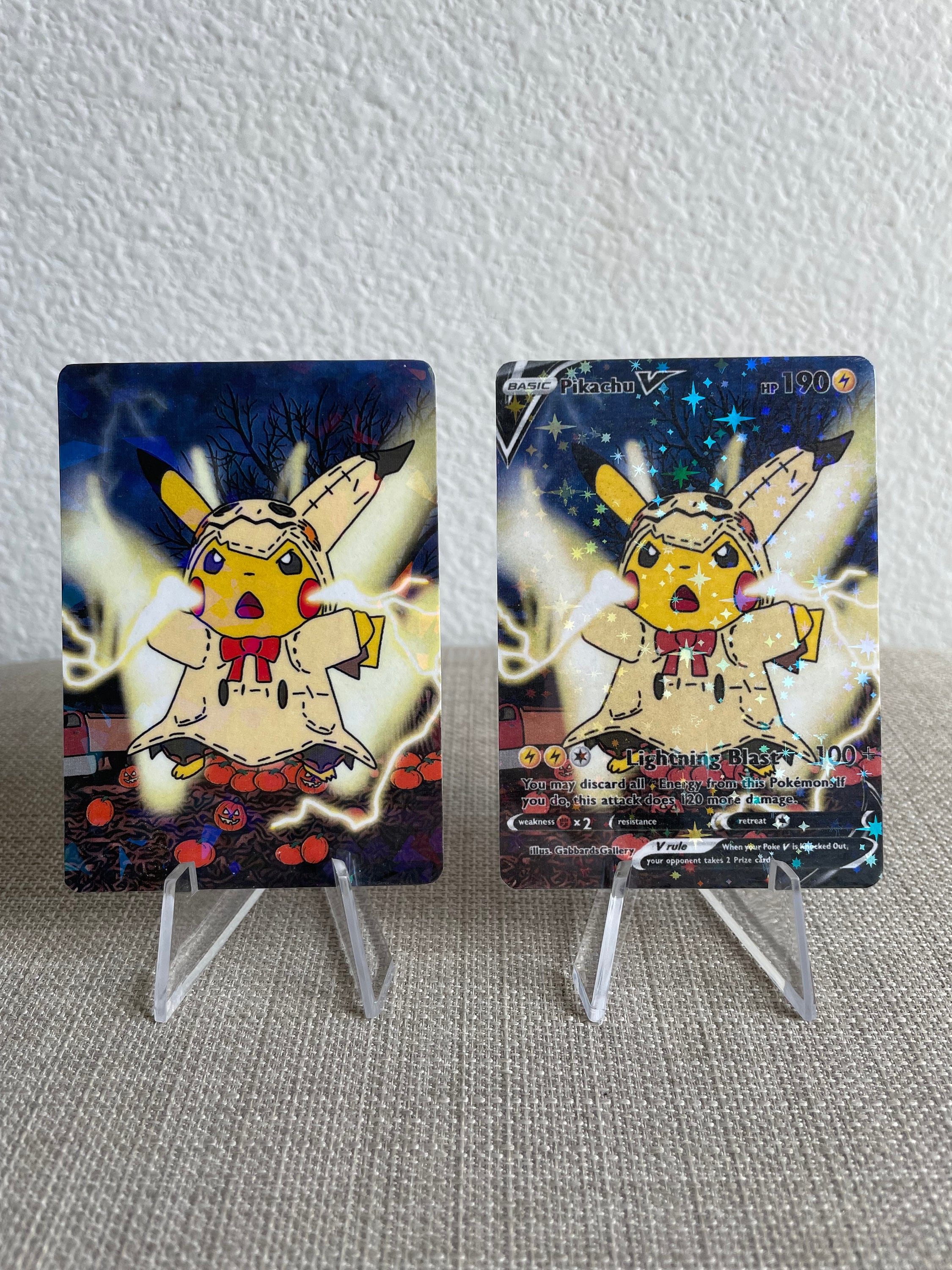Pokemon Card Full Art Hand Drawn Pikachu - Etsy