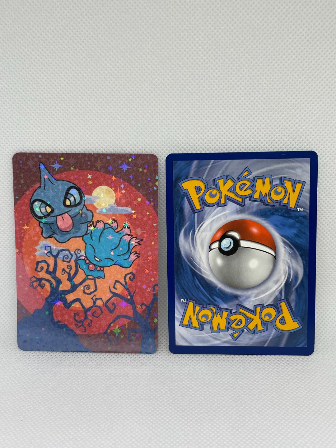 Custom Pokemon Card Full Art Hand Drawn Shuppet & Misdreavus (pokemon ...