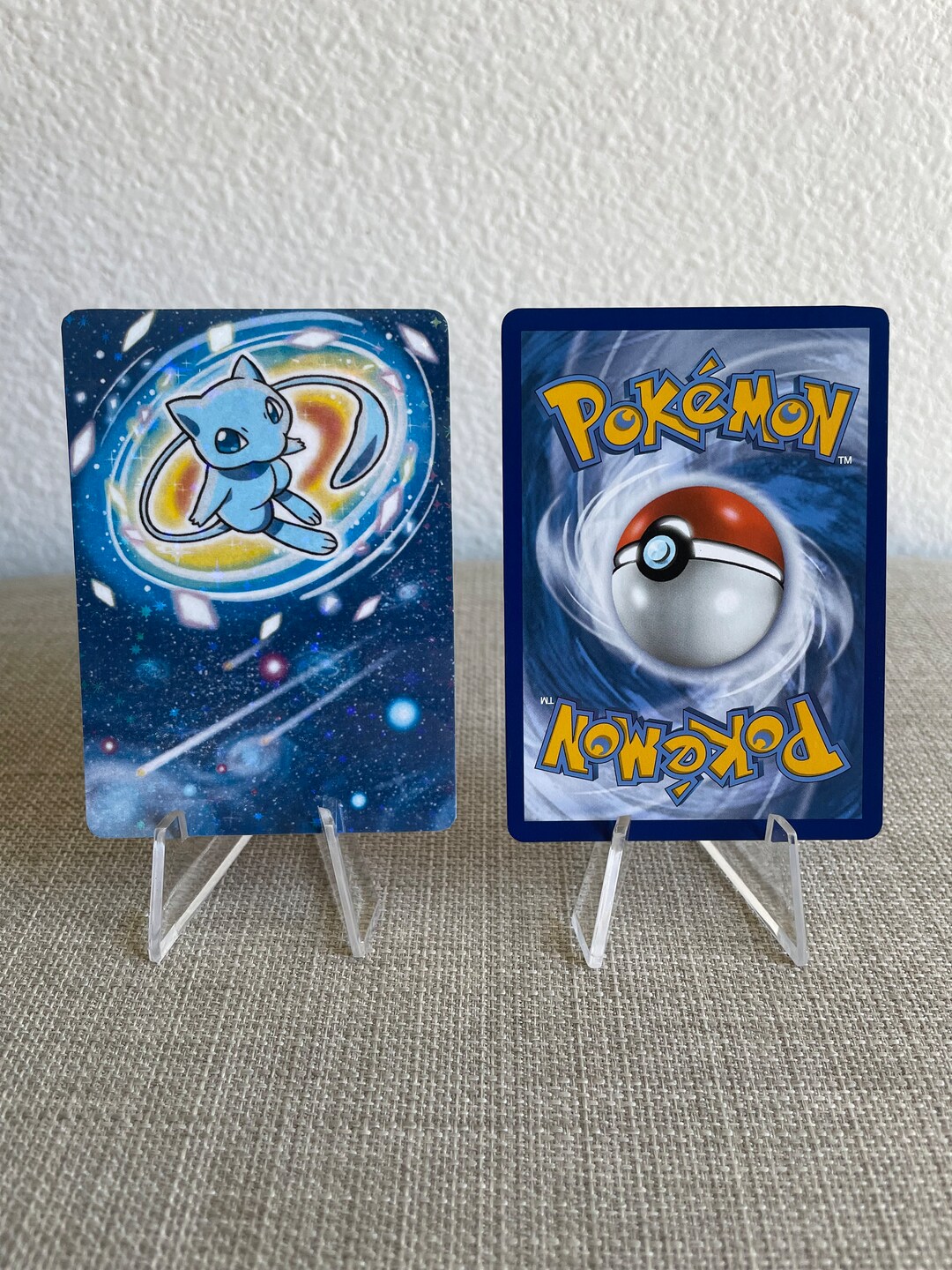 Pokemon Card Full Art Hand Drawn Mew - Etsy