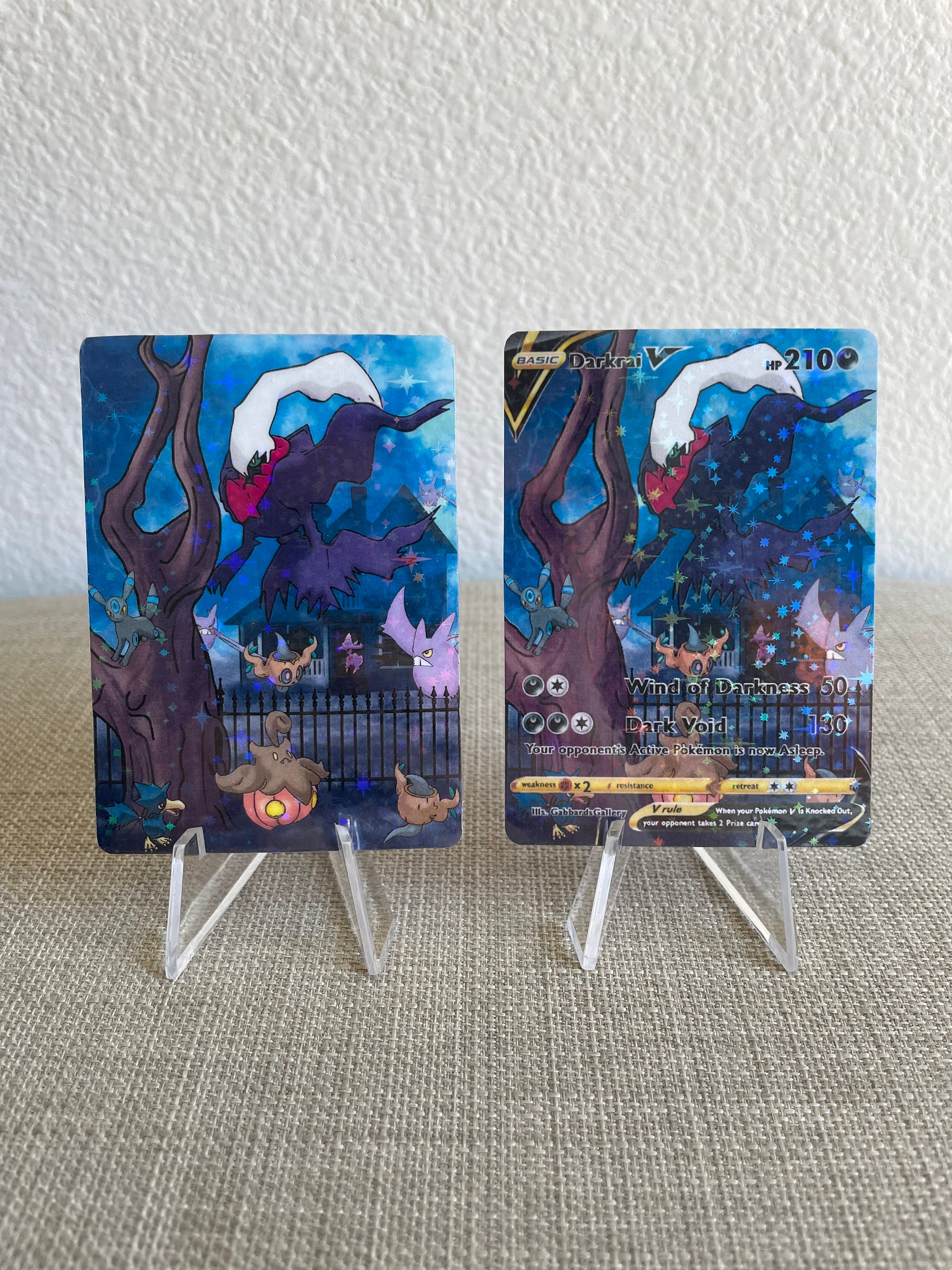 Pokemon Card Full Art Hand Drawn Halloween 1 - Etsy