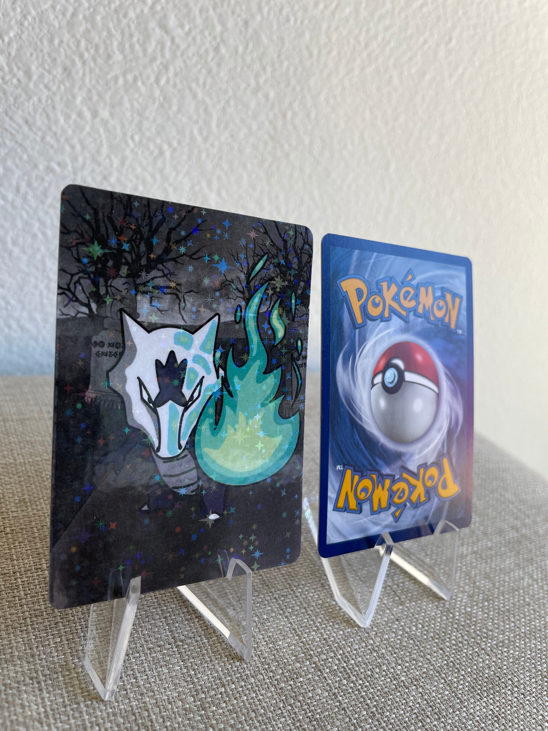 Pokemon Card Full Art Hand Drawn Alolan Marowak - Etsy