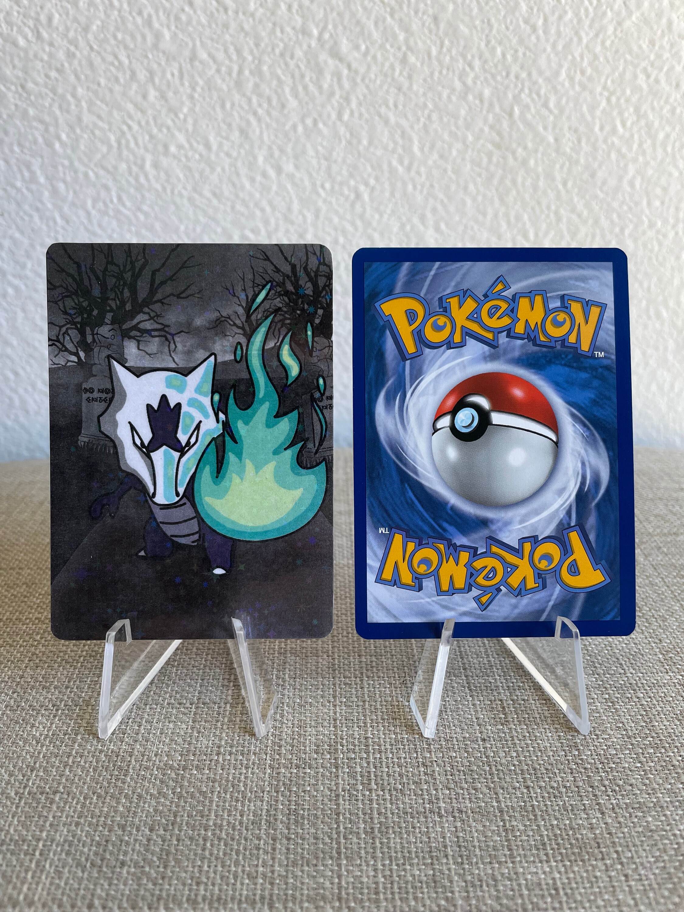 Pokemon Card Full Art Hand Drawn Alolan Marowak - Etsy