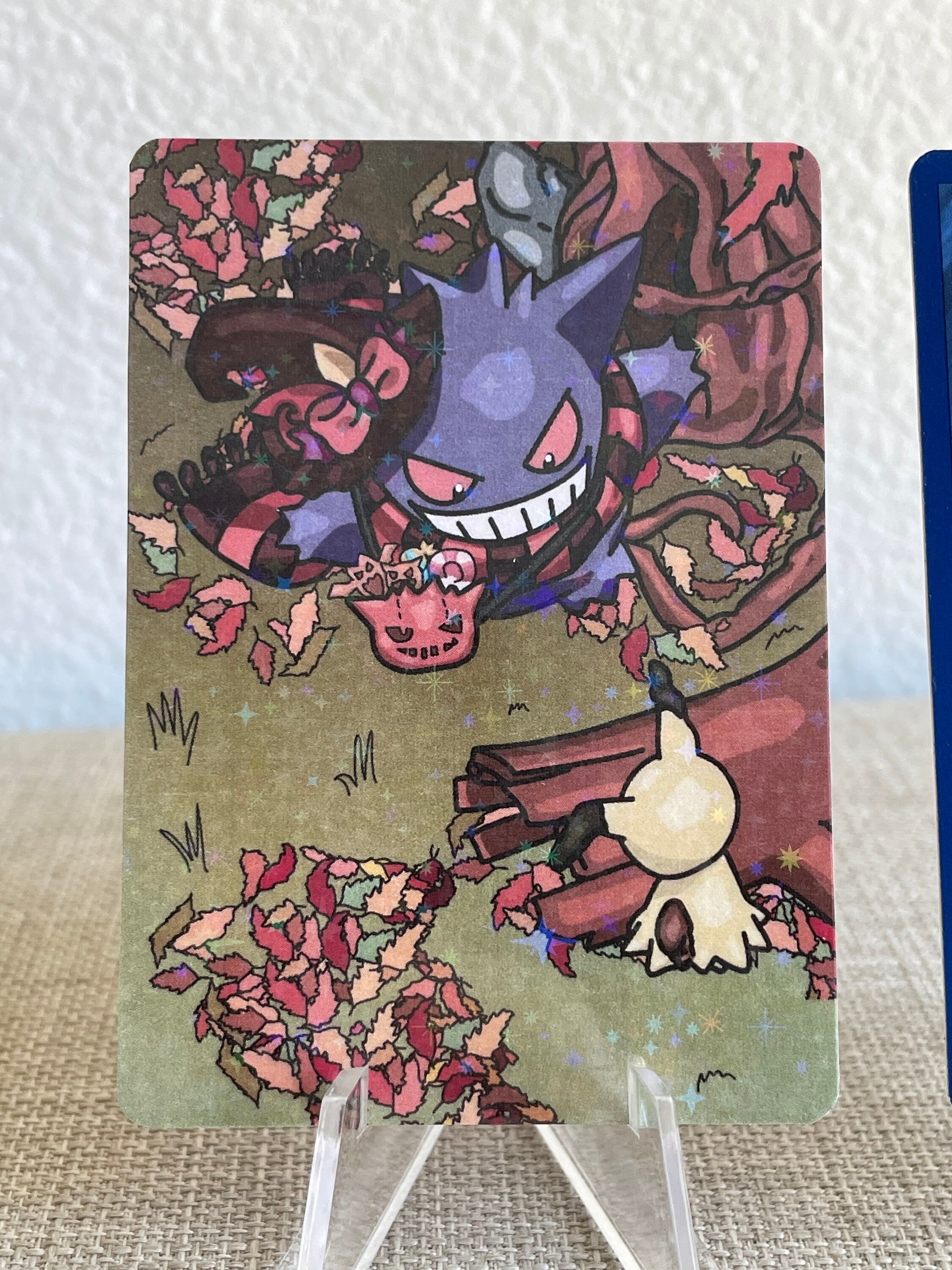 Pokemon Card Full Art Hand Drawn Gengar Trick or Treat - Etsy