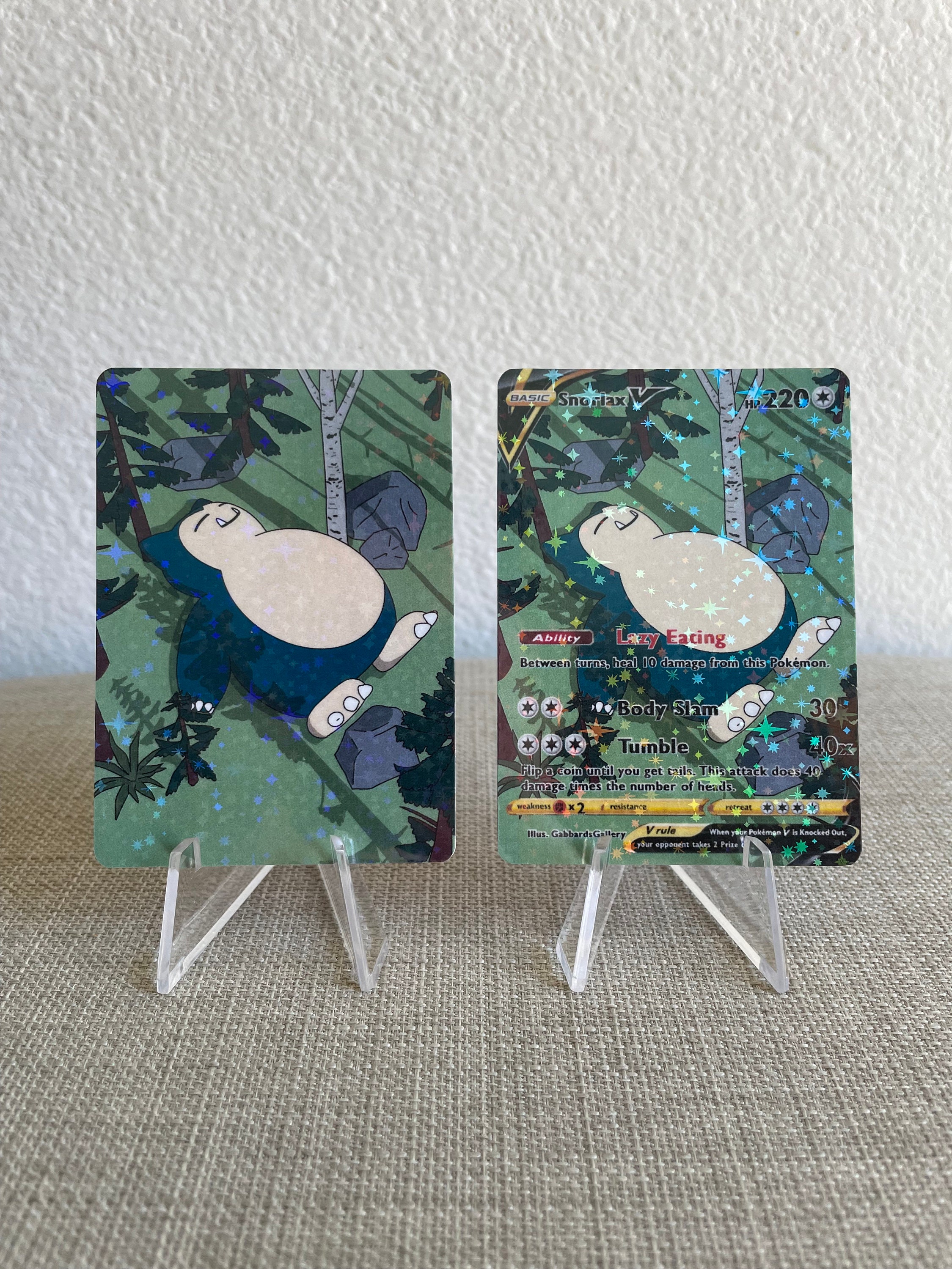 Pokemon Card Full Art Hand Drawn Snorlax - Etsy