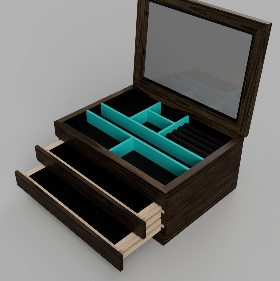 Jewelry Box Fine Woodworking Plans & Drawings - Etsy