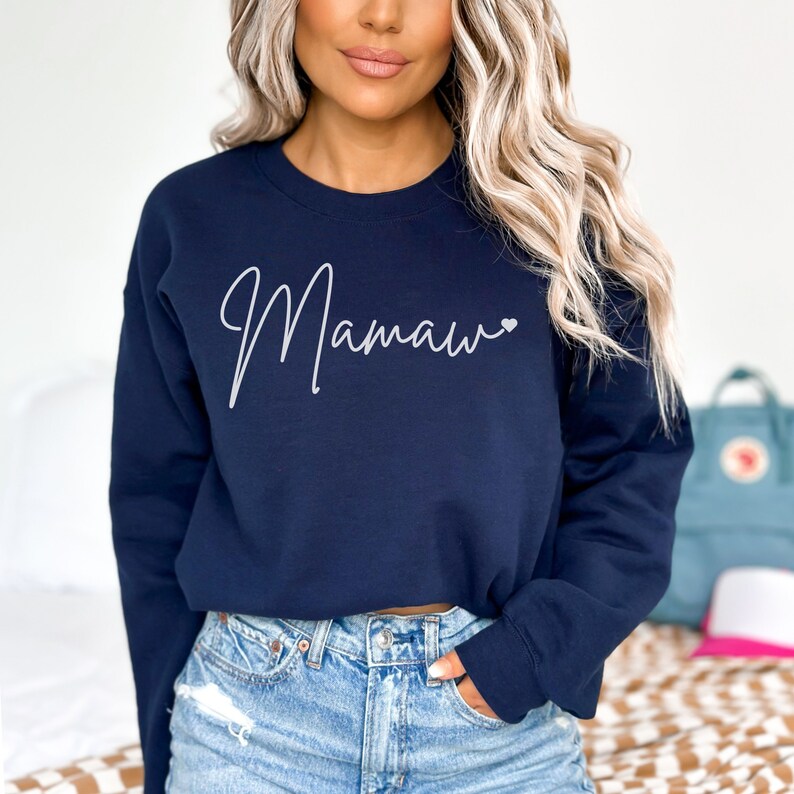 Mamaw Sweatshirt, Mamaw Gift, New Mamaw, Pregnancy Announcement, Cute ...