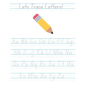 Lets Trace Letters! I Traceable Letters and Words With Colored Photos ...