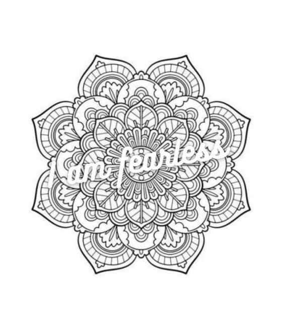 Positive Affirmation Mandala Coloring Book I Digital Download | Etsy