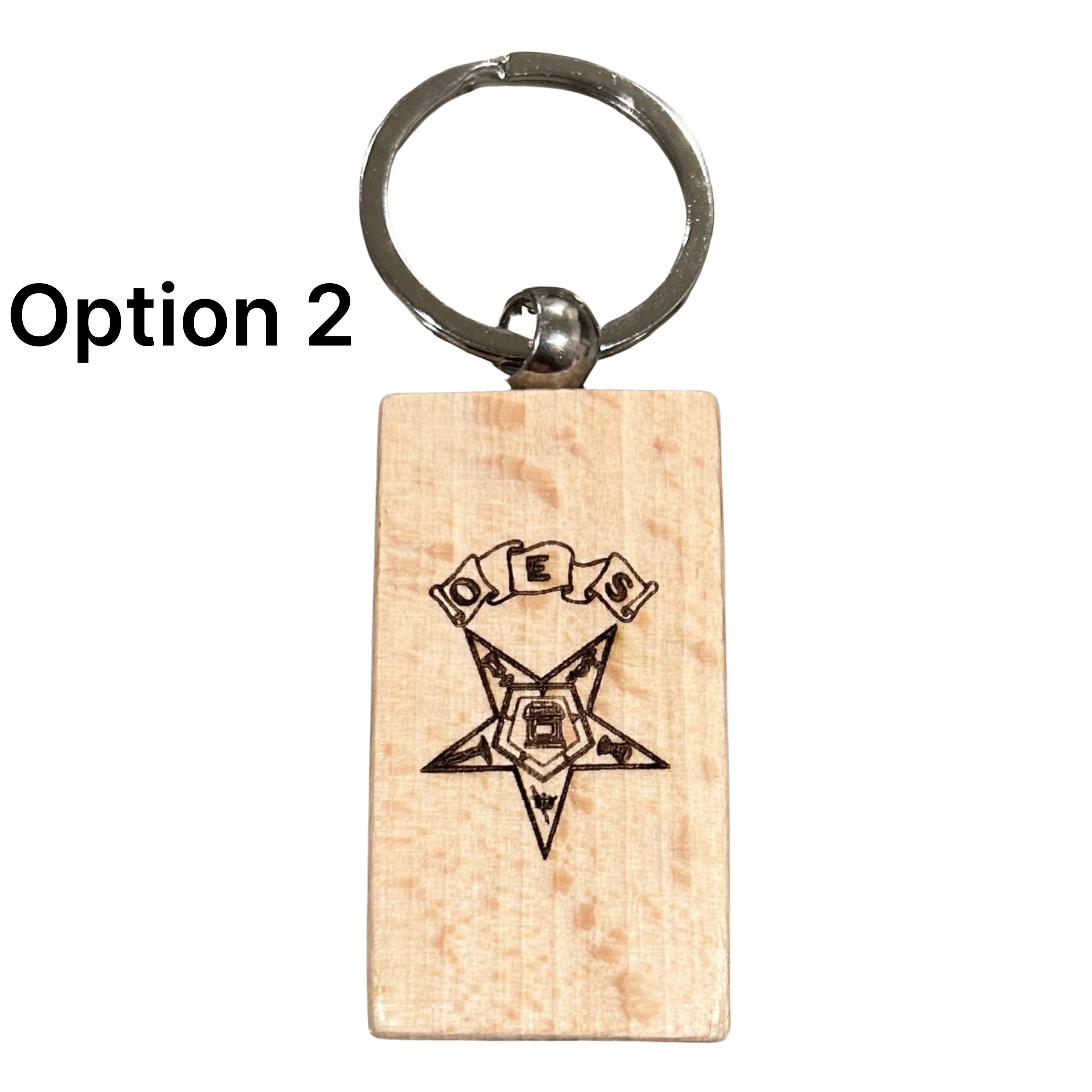 Masonic/eastern Star Wooden Keychains - Etsy