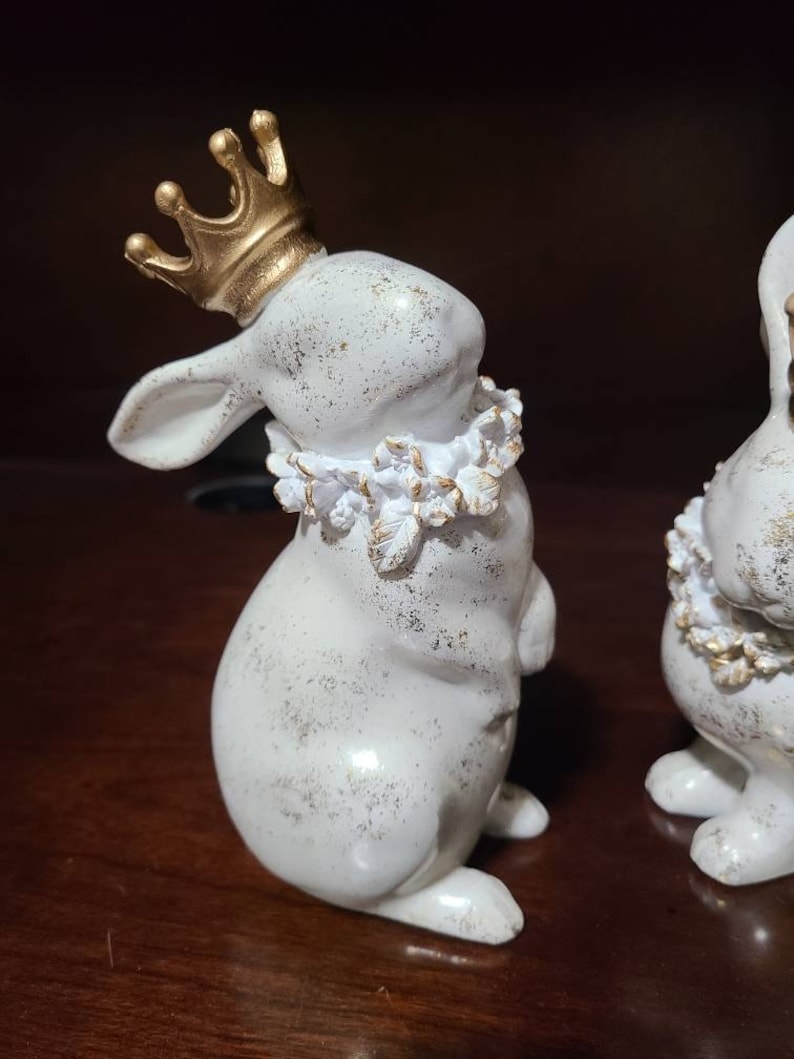 Royal Rustic Farmhouse Style Bunny Statues - Etsy