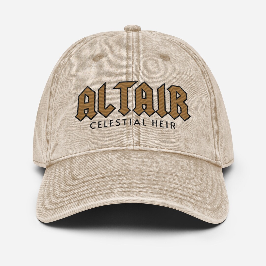 Altair Embroidered Vintage Hat Gold the Perfect Romance Book Gift for ...