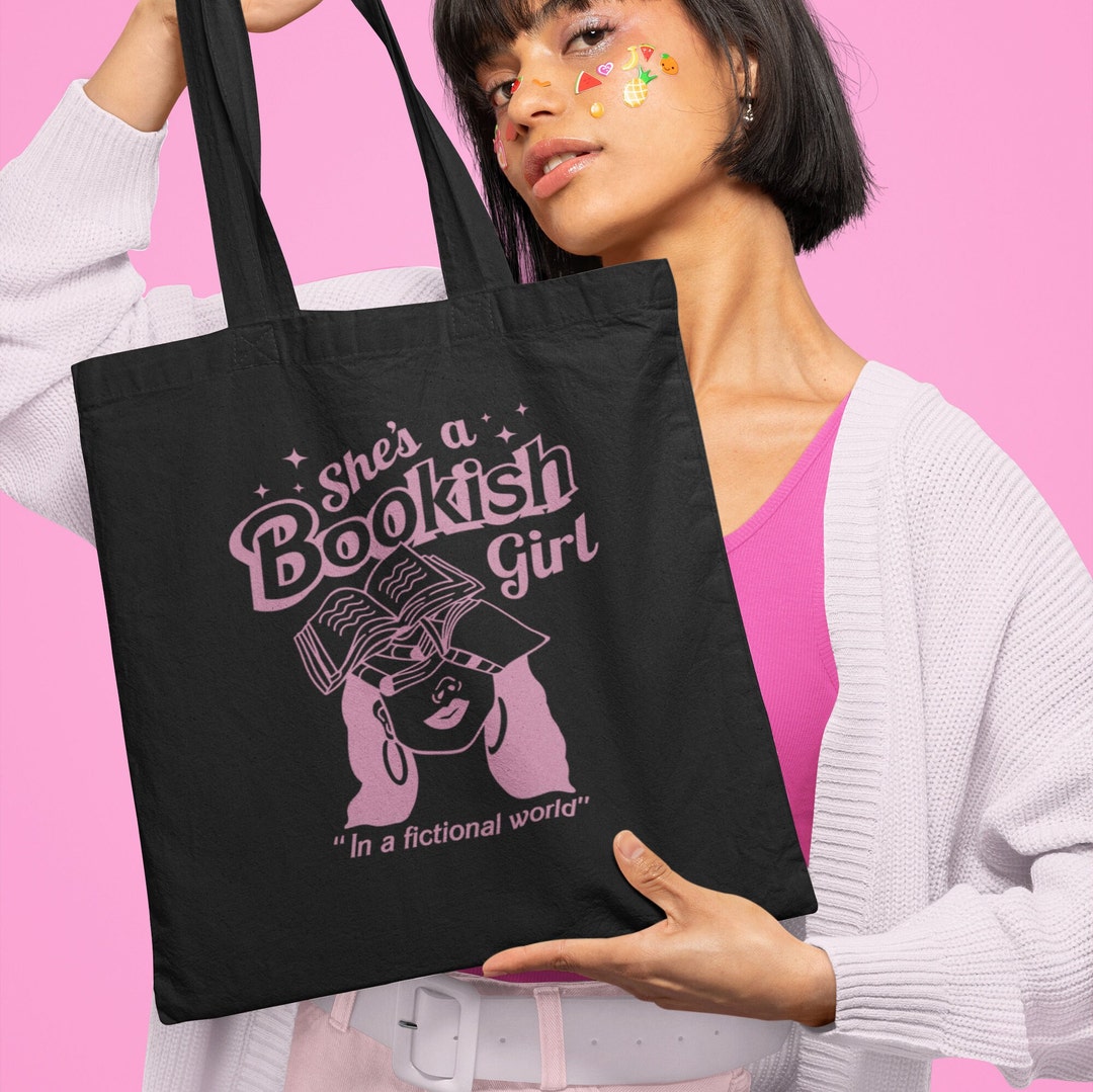 She’s a Bookish Girl, in a Fictional World Tote Bag is the Perfect ...