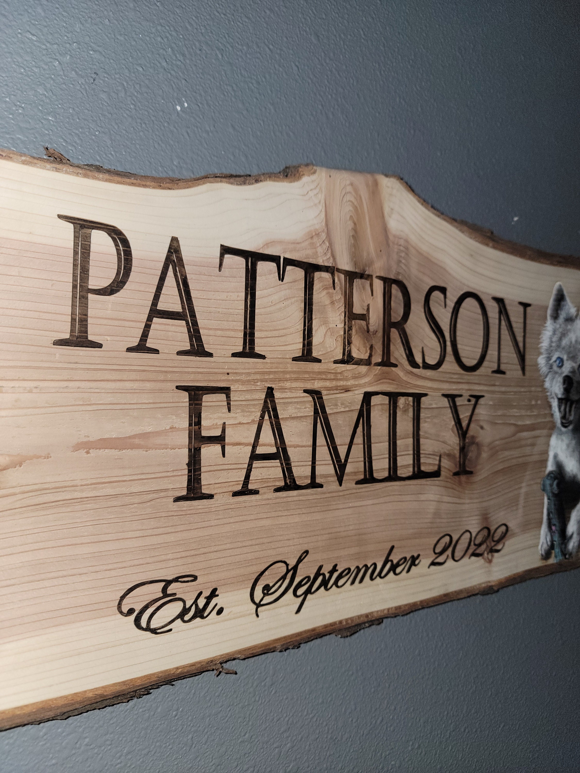Custom Live Edge Cedar Wood Wedding Sign - Etsy