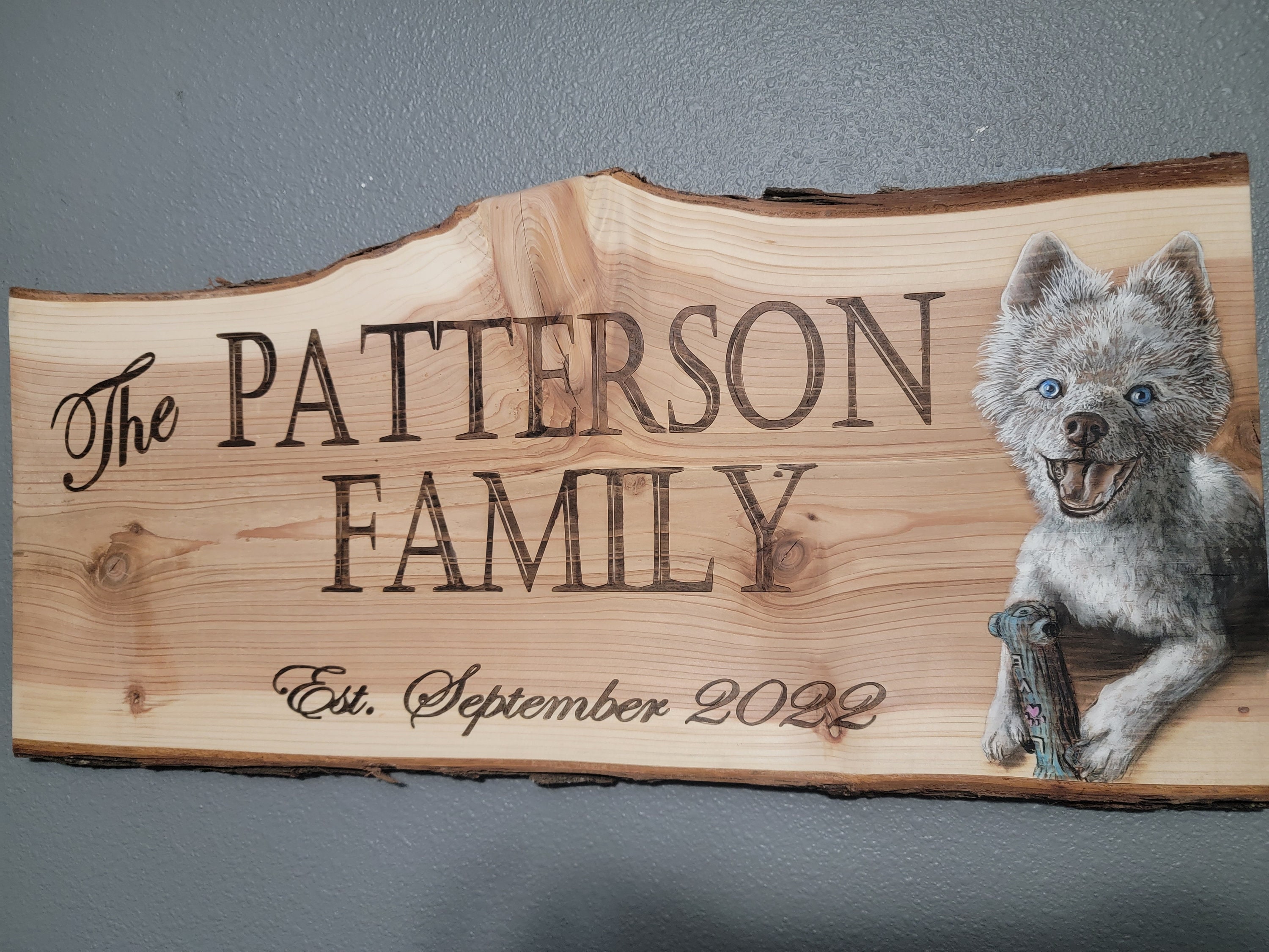 Custom Live Edge Cedar Wood Wedding Sign - Etsy