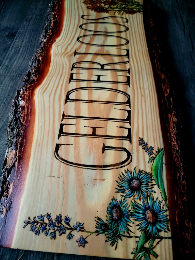 Custom Live Edge Cedar Wood Wedding Sign - Etsy