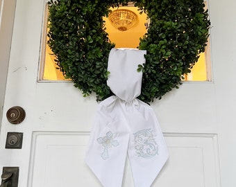 Cross Wreath Sash - Etsy